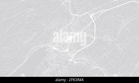 Urban vector city map of Biel and Bienne, Switzerland, Europe Stock ...