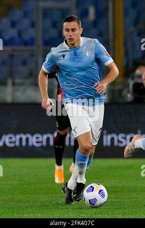 Adam Marusic of Lazio seen in action during Italian football match ...