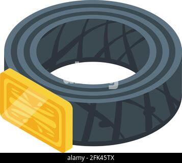 Leather belt icon isometric vector. Men fashion buckle belt. Clothing ...