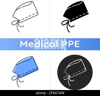 Medical protective cap icon isolated on white background Stock Vector ...