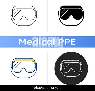 goggles ppe protective equipment glyph icon vector illustration Stock ...