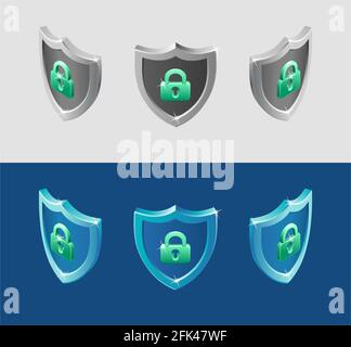 security shield isometric Stock Vector Image & Art - Alamy