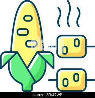roasted corn color icon vector illustration Stock Vector Image & Art ...