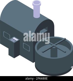 Coffee roasting icon. Isometric of Coffee roasting vector icon for web ...