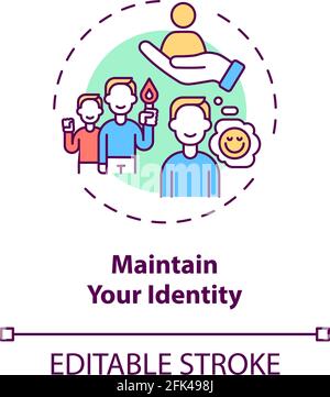 Maintain your identity concept icon Stock Vector Image & Art - Alamy