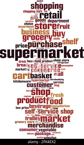 Merchandising word cloud concept. Collage made of words about ...