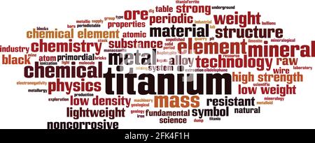 Titanium word cloud concept. Collage made of words about titanium ...