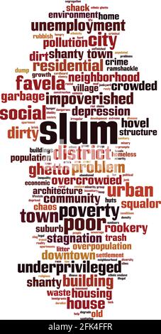 Slum word cloud concept. Collage made of words about slum. Vector ...