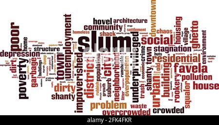 Slum word cloud concept. Collage made of words about slum. Vector ...