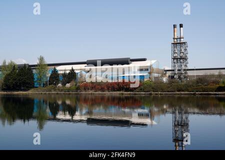Celsa manufacturing, Steel works in Cardiff wales UK Stock Photo - Alamy