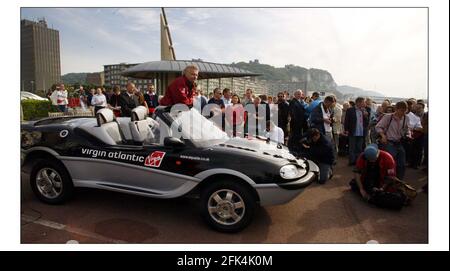 Richard Branson drives his Gibbs Aquada during his record atempt across ...