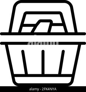 basket and cursor thin line icon isolated Stock Vector Image & Art - Alamy