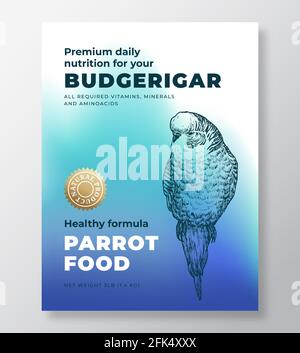 Pet Bird Food Product Label Template. Abstract Vector Packaging Design ...