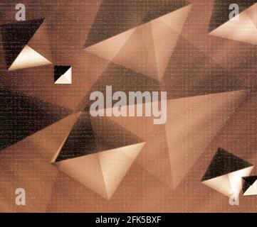 3D picture. Isometry. Rhombus shape. Brown tones Stock Photo - Alamy