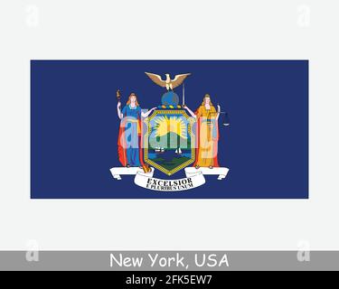 New York state of United States of America, USA. Simplified thick black ...
