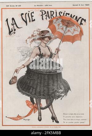 1920s France La Vie Parisienne Magazine Cover Stock Photo - Alamy
