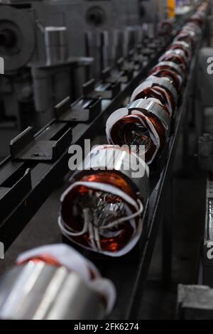 Electric motor conveyor line assembly Stock Photo - Alamy