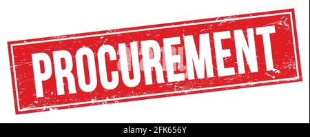 PROCUREMENT text on red grungy rectangle stamp sign Stock Photo - Alamy