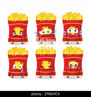 Crying potato chips mascot cartoon Stock Vector Image & Art - Alamy