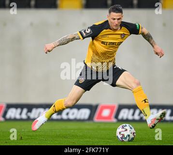 Dresden, Germany. 28th Apr, 2021. Football: 3. league, SG Dynamo ...