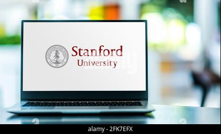 POZNAN, POL - APR 20, 2021: Laptop computer displaying logo of The ...