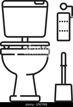 closet line icon, outline symbol, vector illustration, concept sign ...