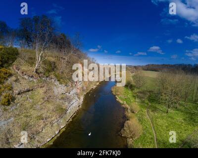 The Whiteadder Water a tributary of the River Tweed near Chirnside ...