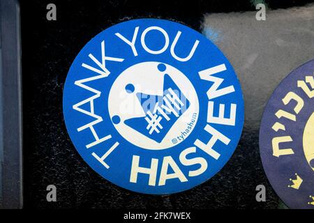 A Jewish person'r bumper sticker of gratitude, thanking God. In Long ...