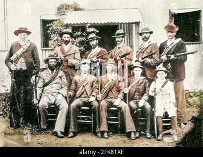 Boer farmer and sons Stock Photo - Alamy