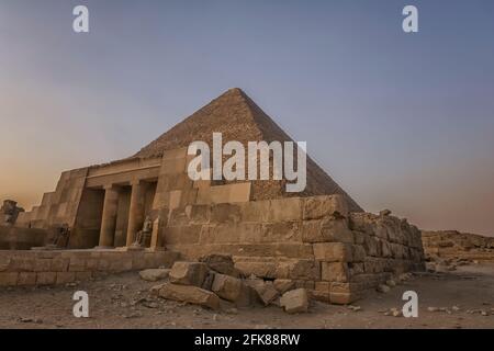 View the Mortuary Temple Of Khufu at Giza Pyramid complex revealing ...