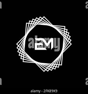 EM, ME Logo Design Template Vector Graphic Branding Element Stock Photo ...