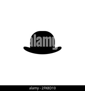 bowler hat icon isolated on white background. Gentleman retro symbol ...
