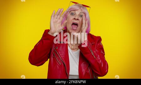 Woman smiling excitedly, pointing to camera choosing lucky lottery ...