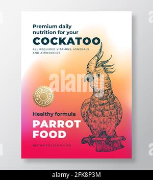 Pet Bird Food Product Label Template. Abstract Vector Packaging Design ...
