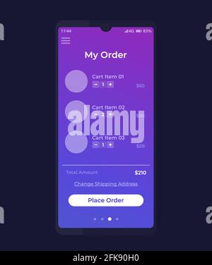 Place Order mobile ui design, vector interface Stock Vector Image & Art - Alamy
