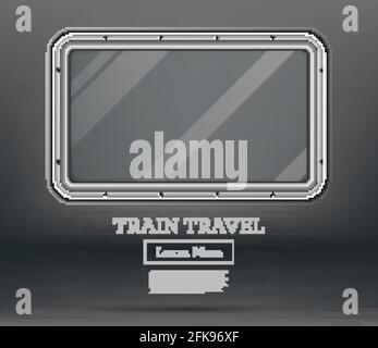 Empty subway train inside view. Metro carriage vector interior ...