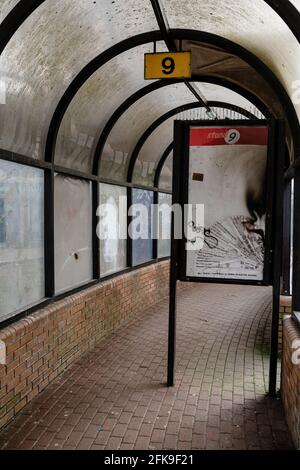MERTHYR TYDFIL, WALES - 08 APRIL 2021: Old Merthyr bus station has not ...