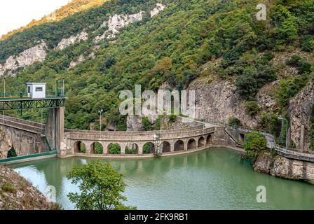 Natural reserve of the Furlo gorge in the Marche region, Italy Stock ...
