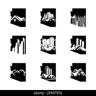 Arizona Map Icon Logo Design Template Stock Vector Image & Art - Alamy