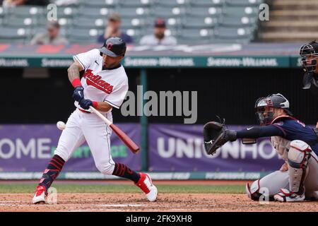 Minnesota Twins' Eddie Rosario bats during the ninth inning of a ...