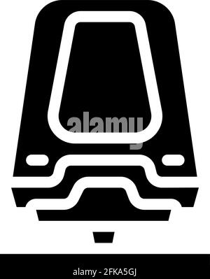 maglev railway glyph icon vector. maglev railway sign. isolated contour ...