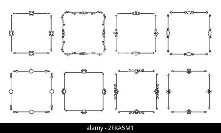 Dividers chapter, decorations and delimiters set. Frame elements with ...