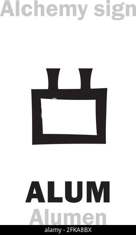 Alchemy Alphabet: ALUM (Alumen). Potassium alum, Potassium-Aluminium ...