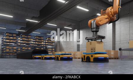 Robotic arm for packing with producing and maintaining logistics ...
