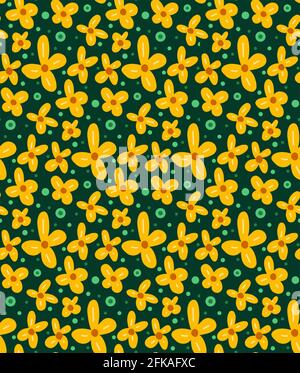 Ditsy seamless pattern with little anemone flowers bud shapes. Light ...