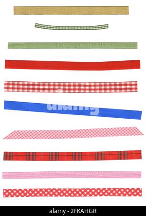 Green ribbons with beautiful bow on white background Stock Photo - Alamy