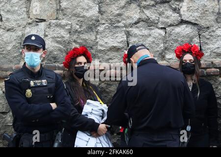 Members of Femen feminist protest group demonstrating at the Egyptian ...