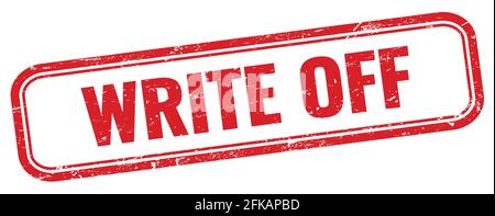 WRITE OFF text on red grungy rectangle stamp sign Stock Photo - Alamy