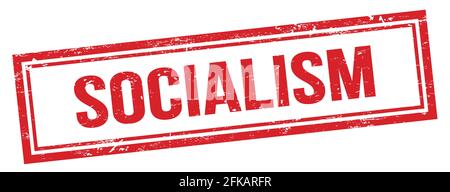 SOCIALISM text on red grungy rectangle stamp sign Stock Photo - Alamy