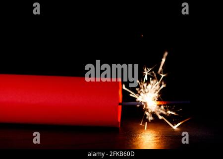 ignite the dynamite for explosions Stock Photo - Alamy